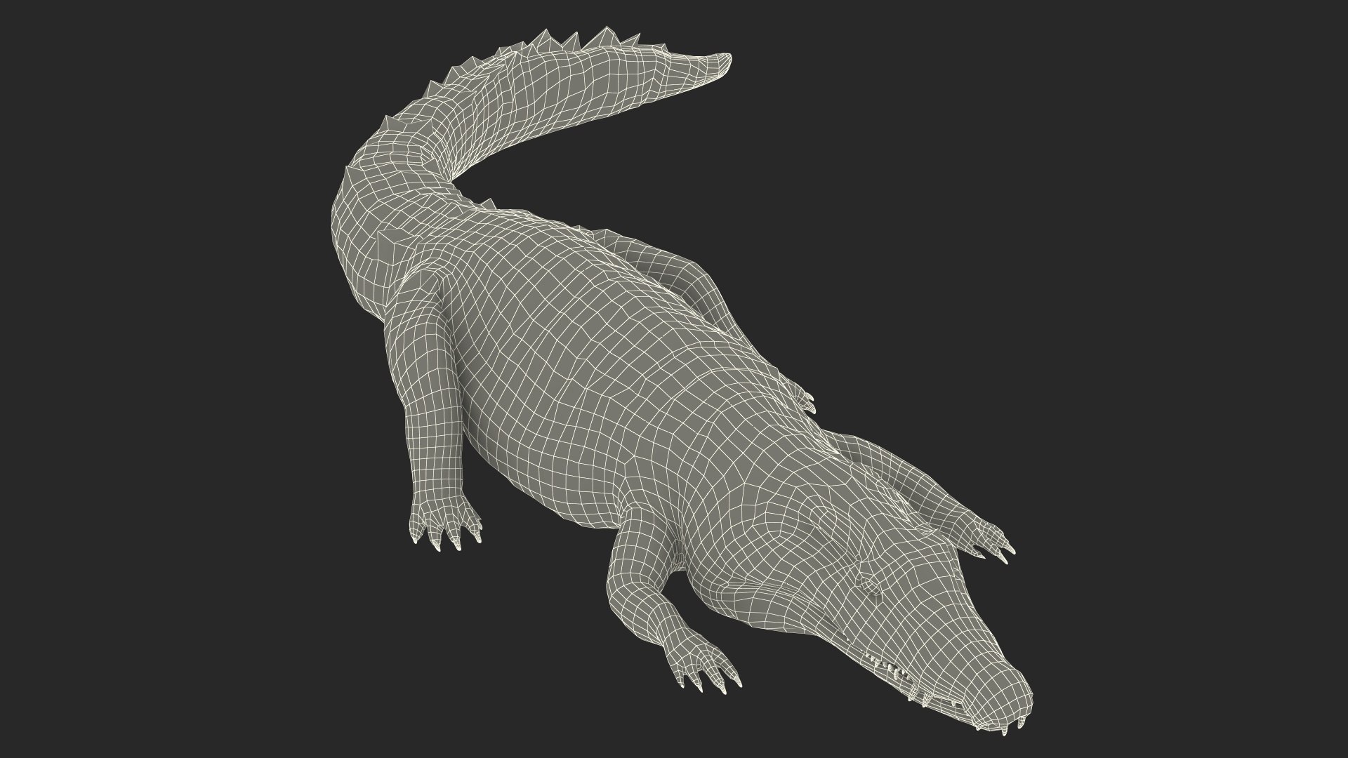 Crawling Black Caiman 3D Model - TurboSquid 2202508