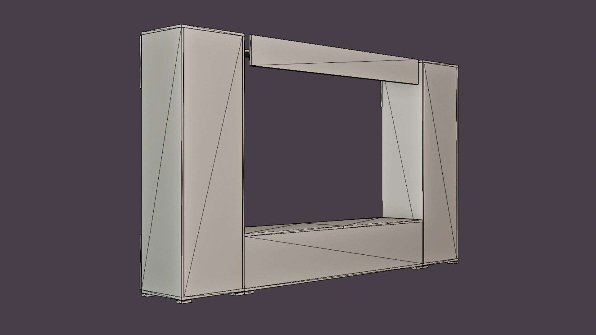 Apryl Media Furniture 260 Cm Black Model - TurboSquid 2233301