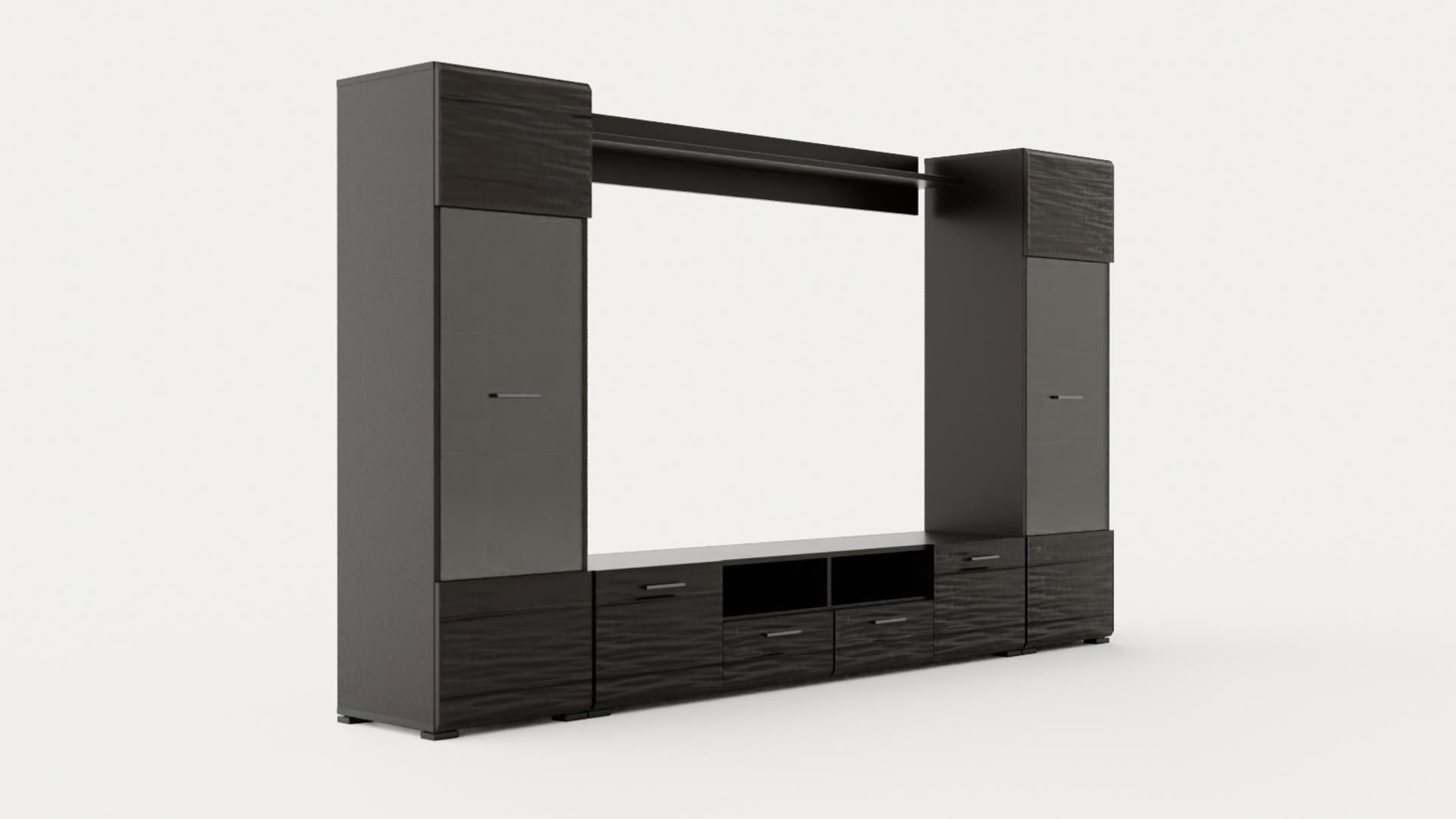 Apryl Media Furniture 260 Cm Black Model - TurboSquid 2233301