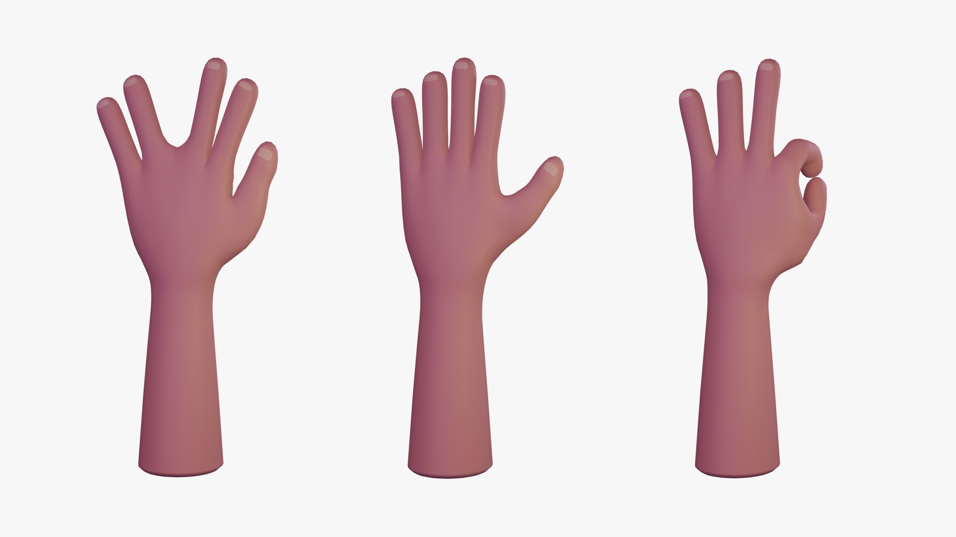 Rigged Cartoon Hand Animation Model - TurboSquid 1712215