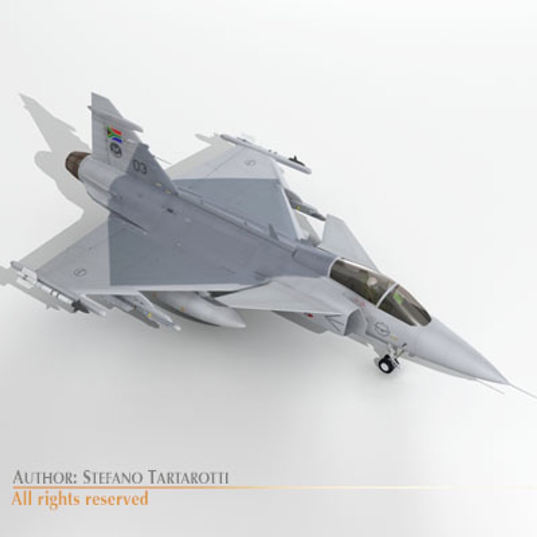 Saab Jas 39 Fighter Aircraft 3d Model