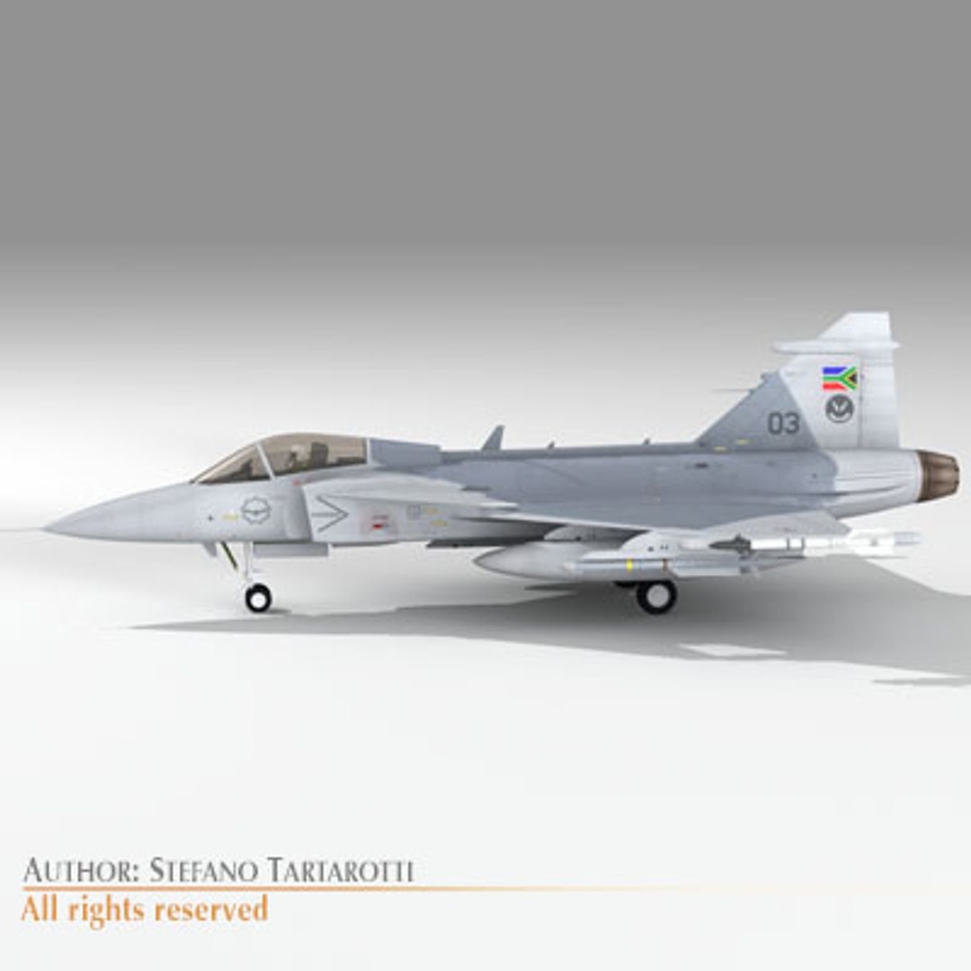 Saab Jas 39 Fighter Aircraft 3d Model
