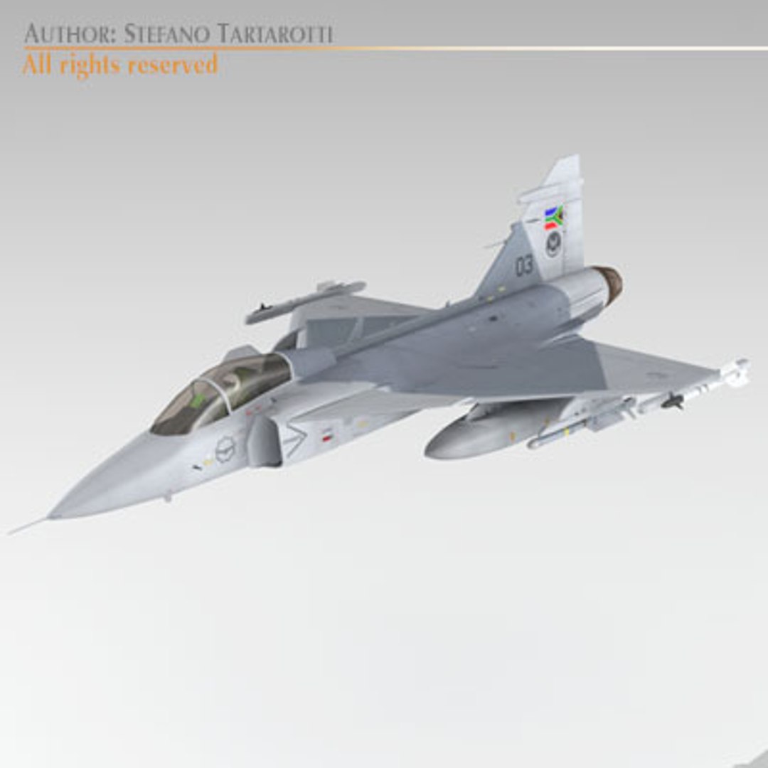 Saab Jas 39 Fighter Aircraft 3d Model