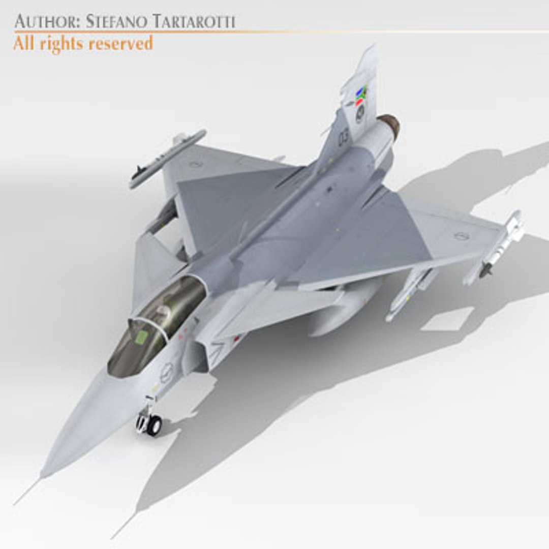 Saab Jas 39 Fighter Aircraft 3d Model