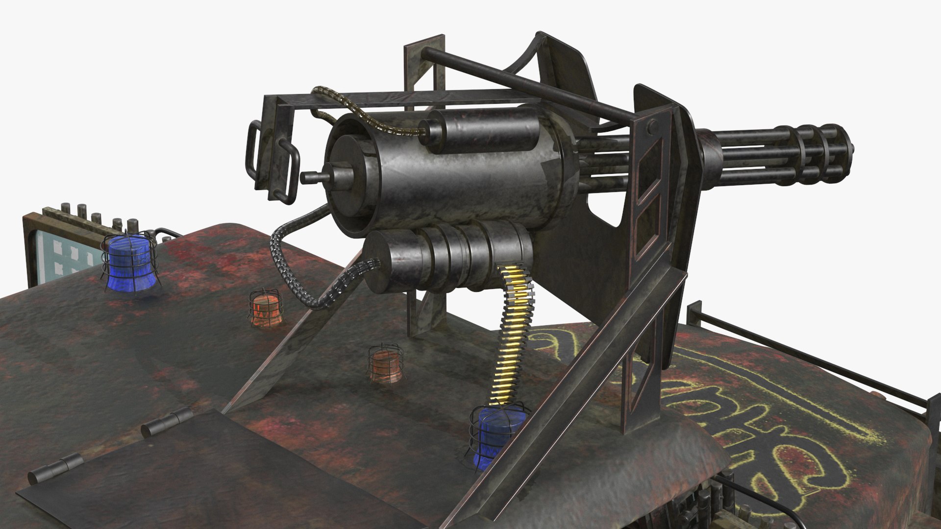 3D Model Apocalyptic Truck Rigged For Maya - TurboSquid 2087471