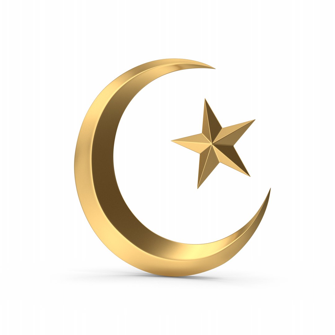 3D Gold Islamic Moon And Star Symbol - TurboSquid 2192025
