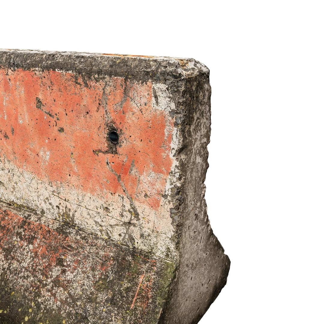 3d Concrete Barrier Scan 8k