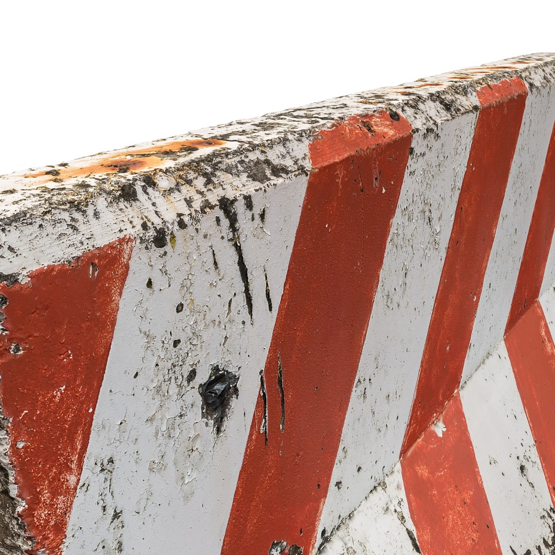 3d Concrete Barrier Scan 8k