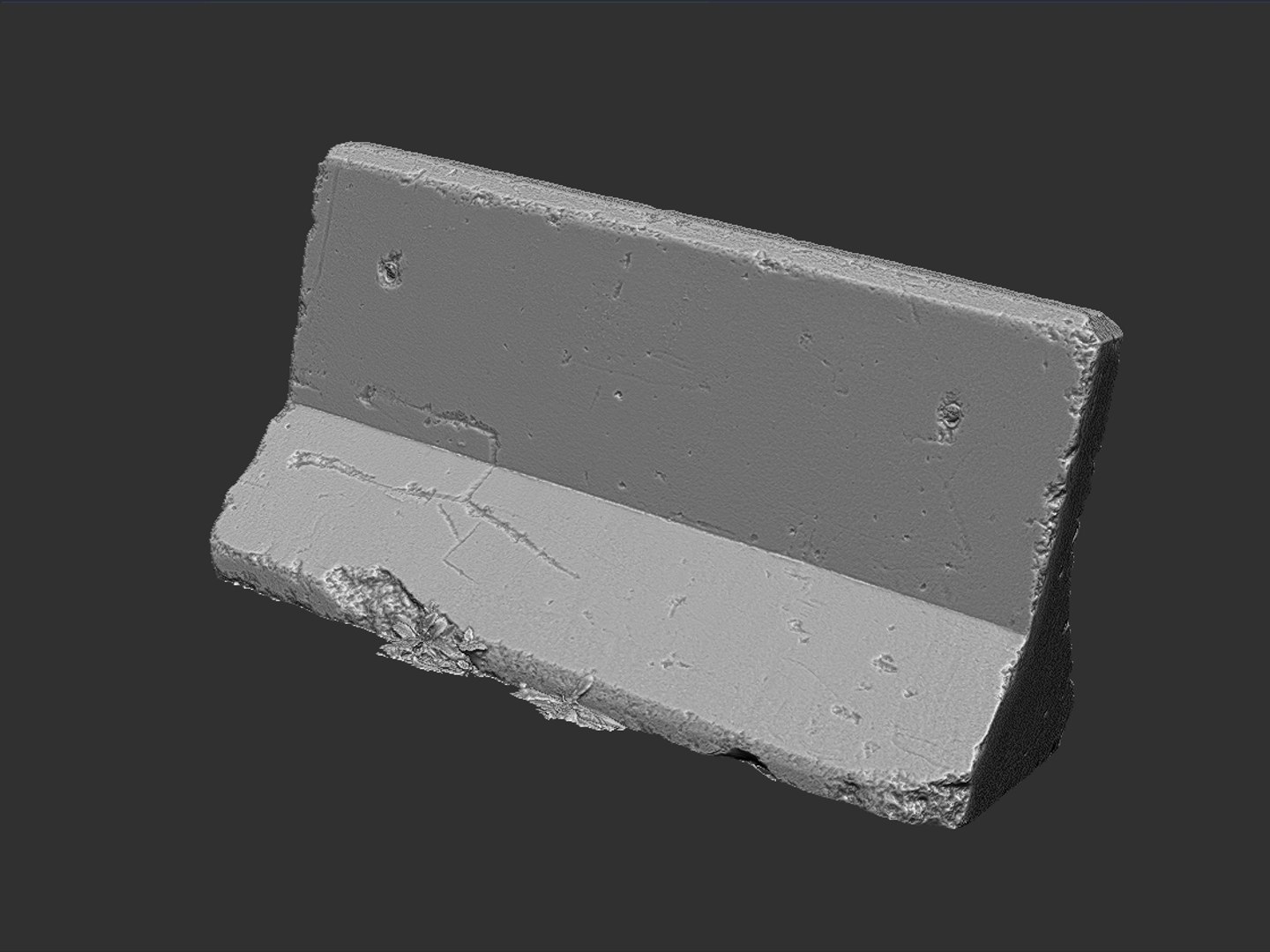 3d Concrete Barrier Scan 8k