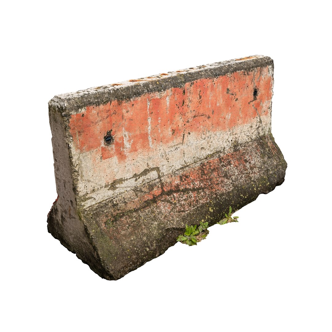 3d Concrete Barrier Scan 8k