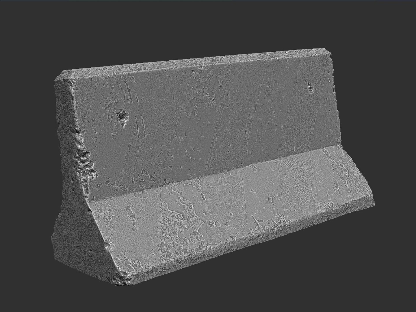 3d Concrete Barrier Scan 8k