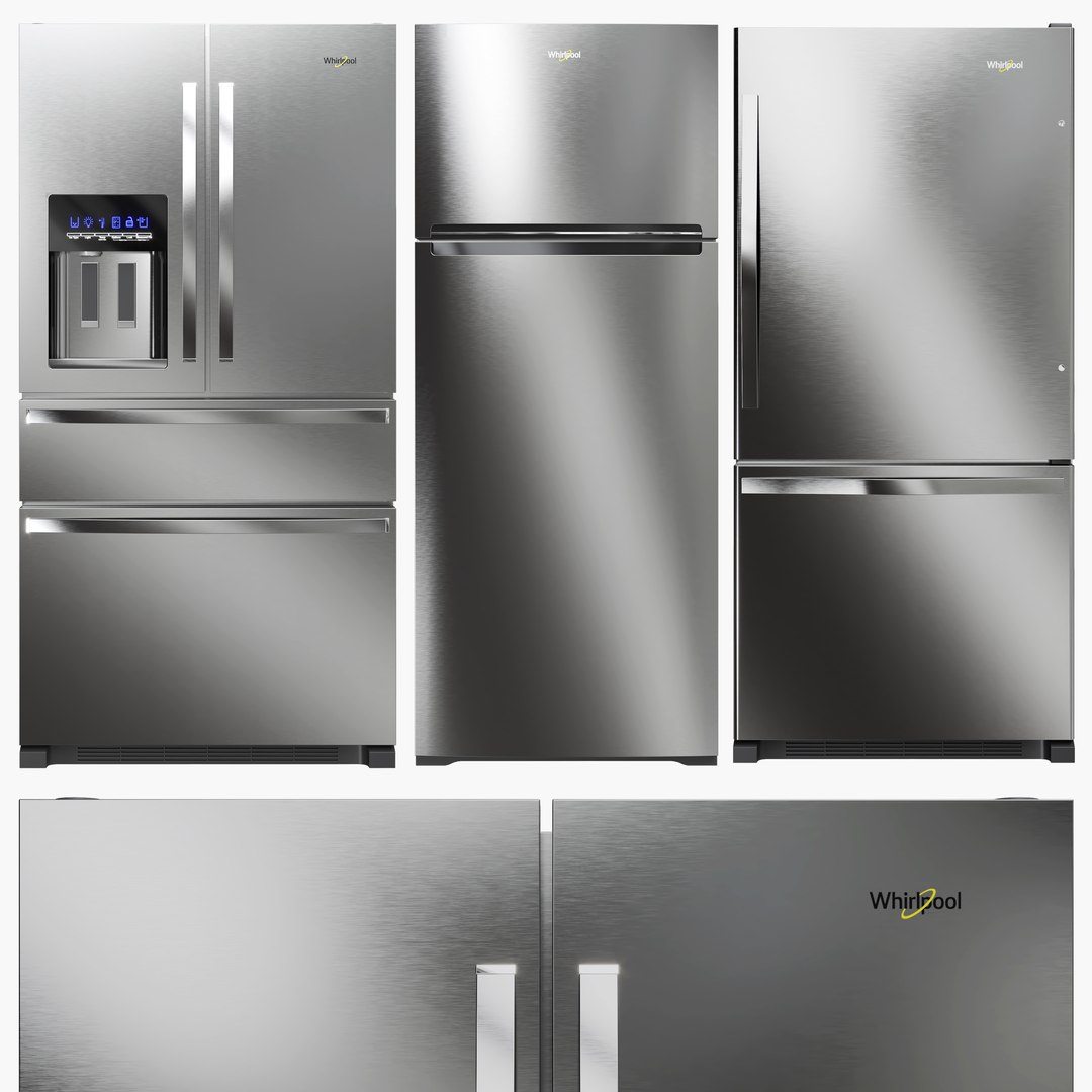 3D Whirlpool Refrigerator Collection - TurboSquid 2115412