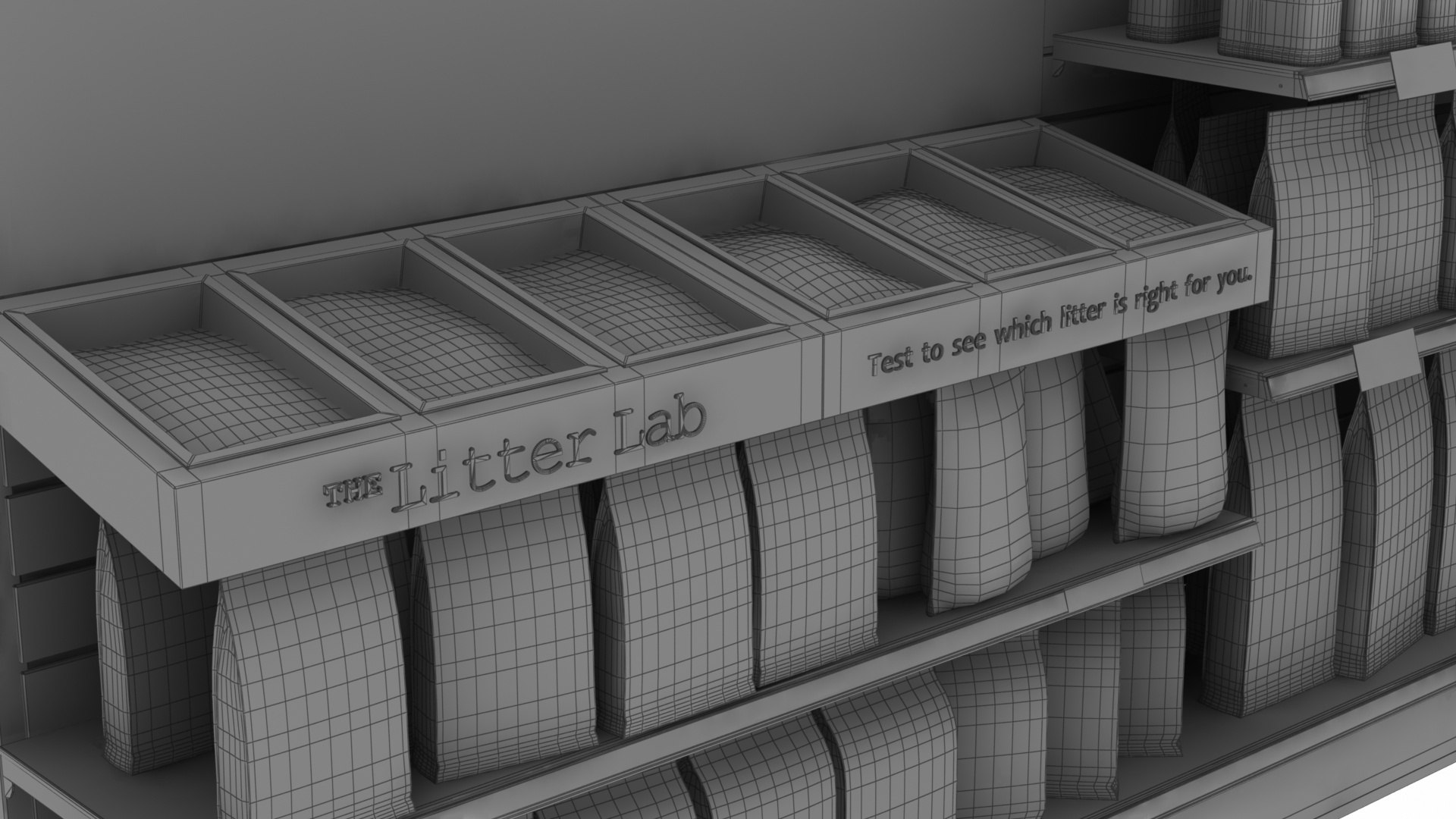 3D Pet Shop - Pet Litter Shelves model - TurboSquid 1791257