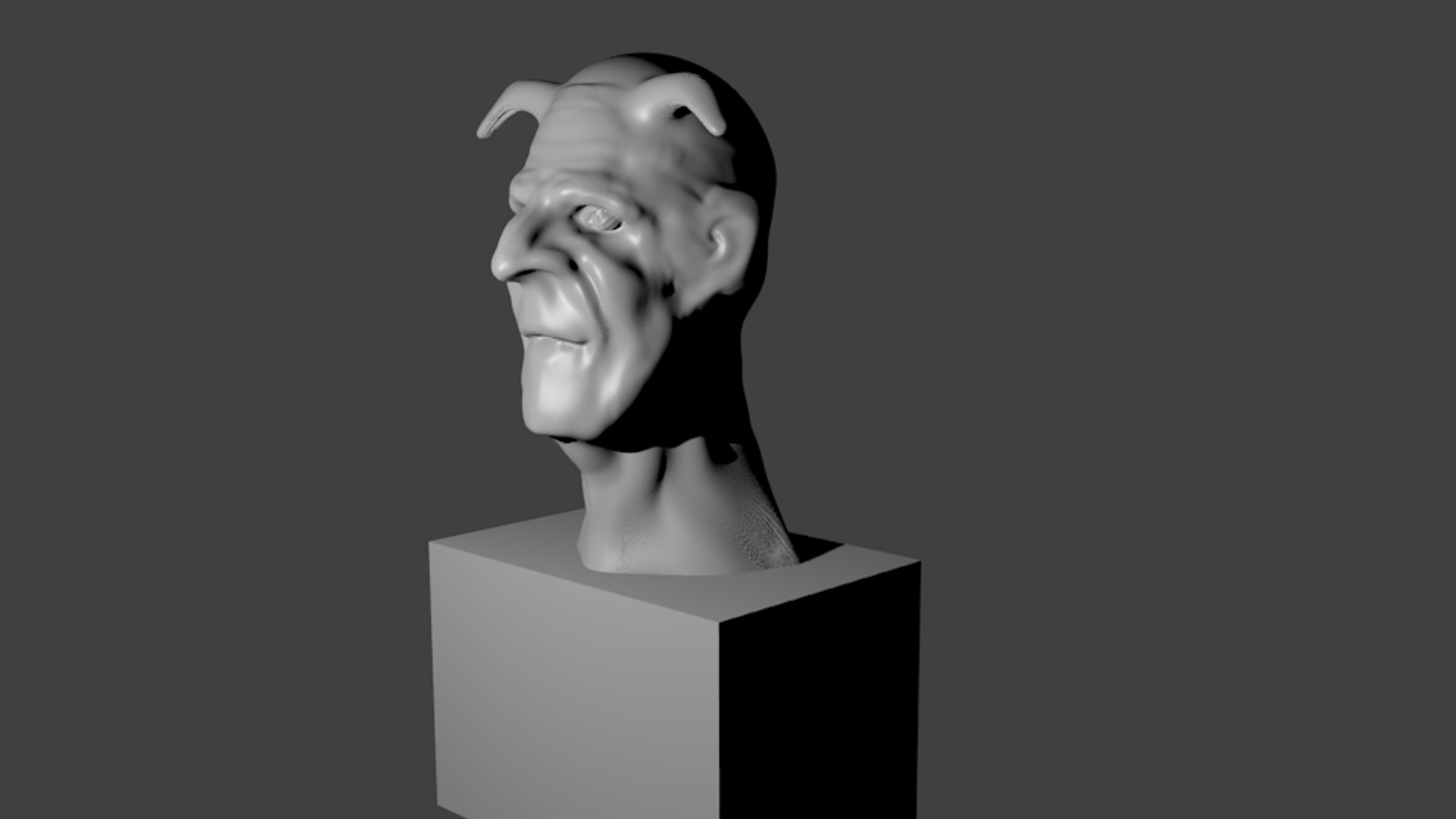 3D Model Devil Bust Sculpted - TurboSquid 1236735