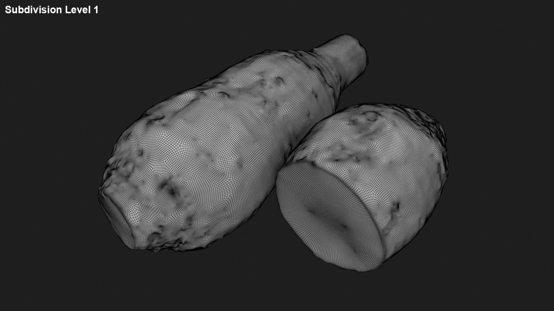 Whole And Half Taro 3D Model - TurboSquid 2206074