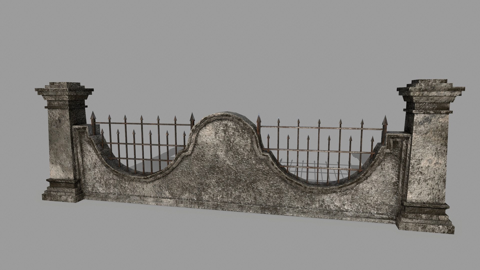 3D Gate Wall Model - TurboSquid 1342252