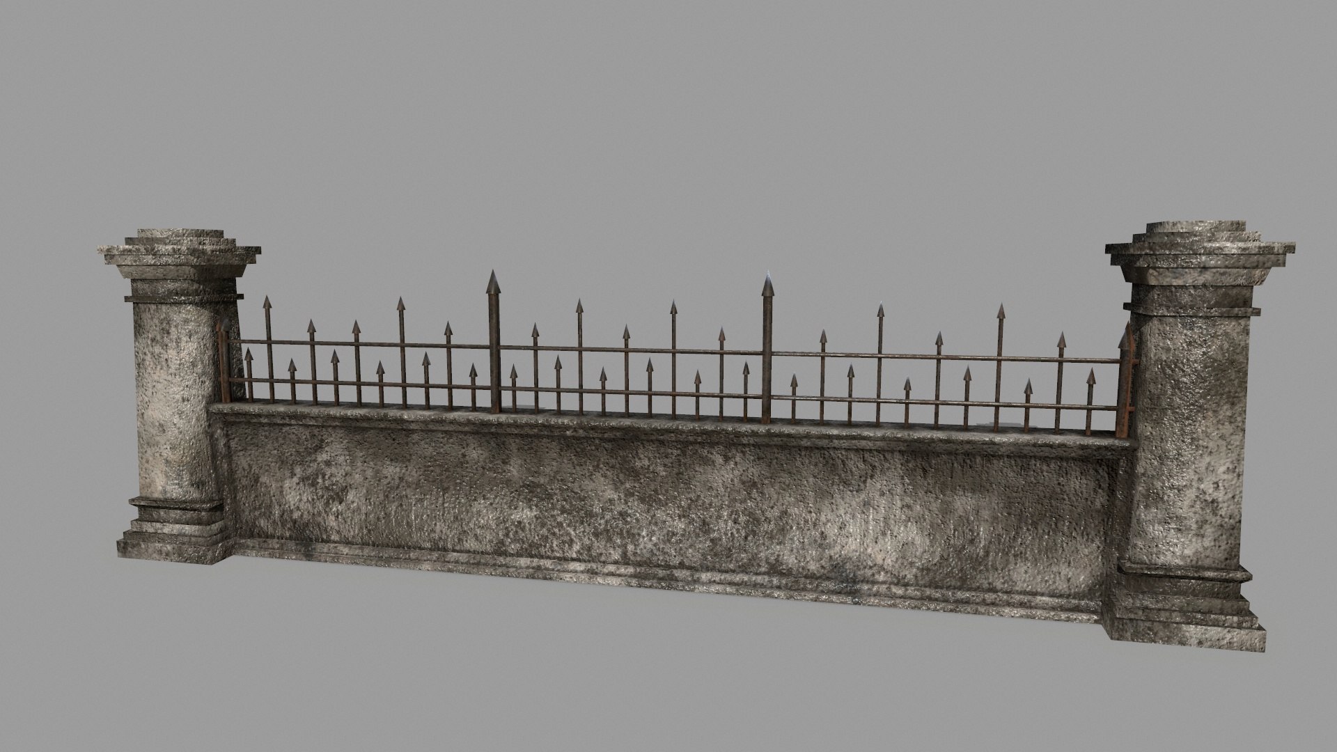 3D Gate Wall Model - TurboSquid 1342252