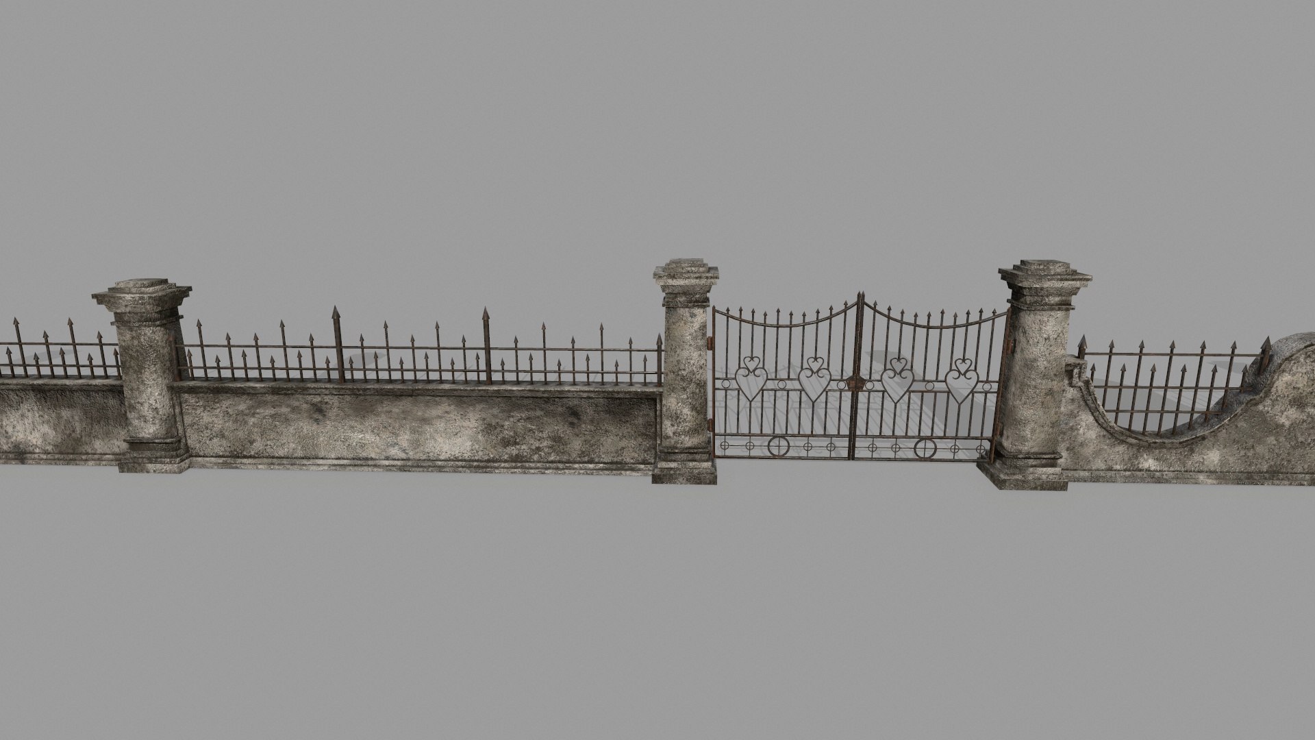 3D Gate Wall Model - TurboSquid 1342252