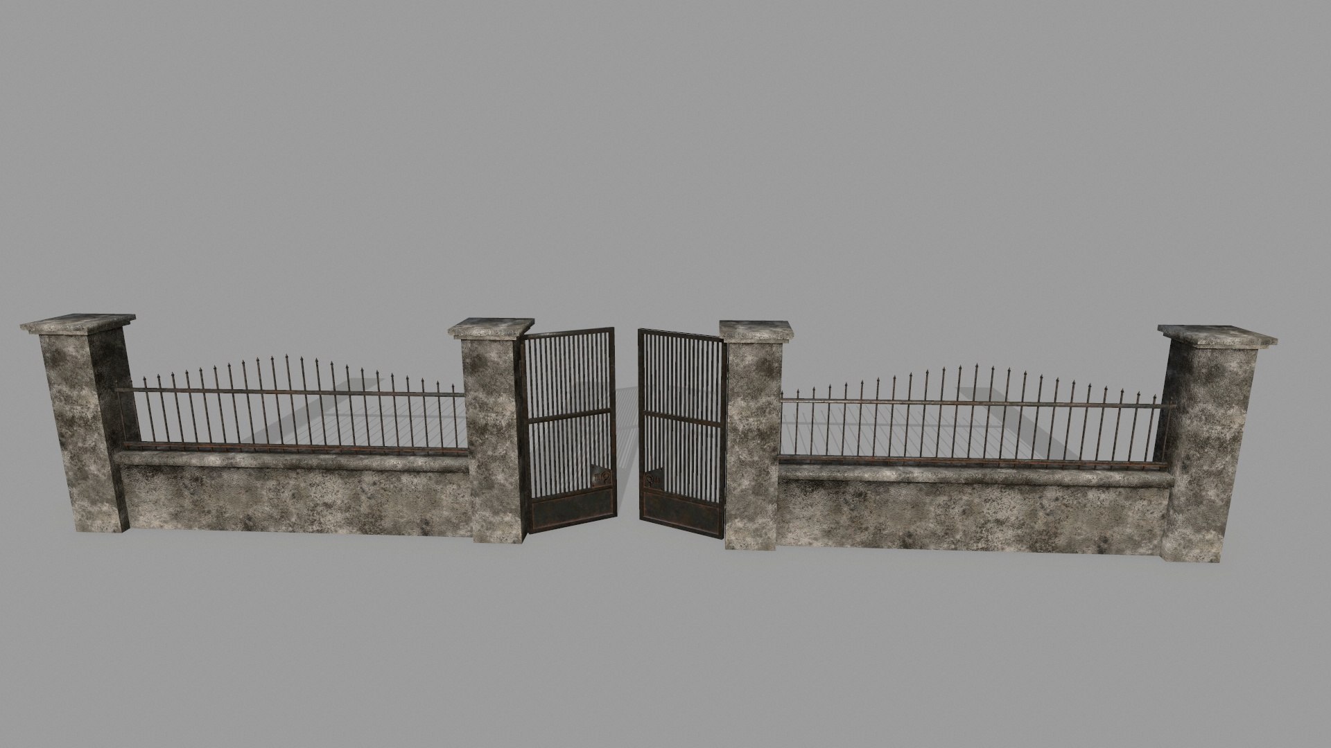 3D Gate Wall Model - TurboSquid 1342252