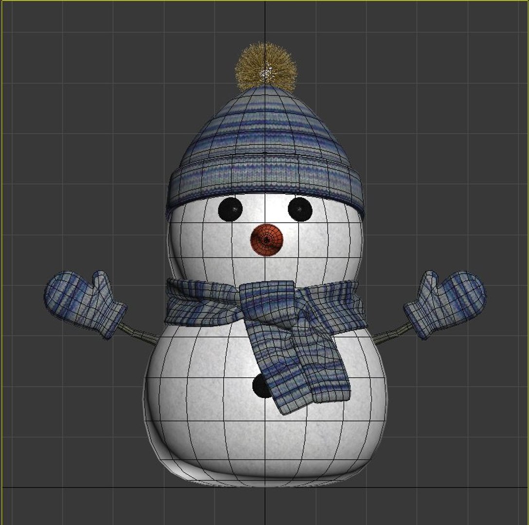 3d Model Snowman Winter Hat