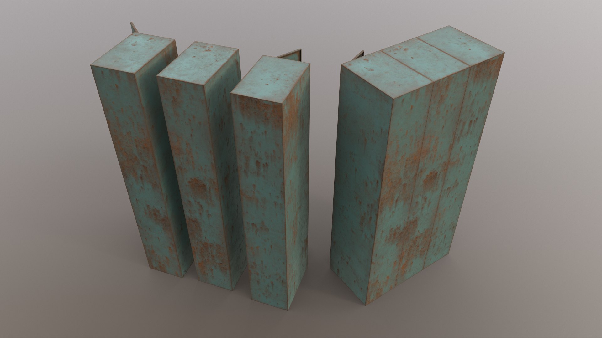 3D PBR School Gym Locker 03 - Green Light - TurboSquid 1776835