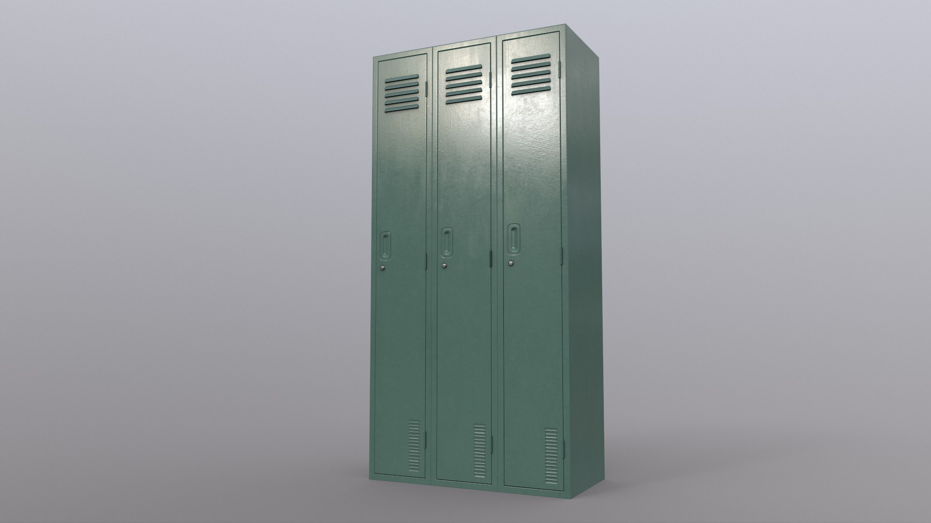 3D PBR School Gym Locker 03 - Green Light - TurboSquid 1776835