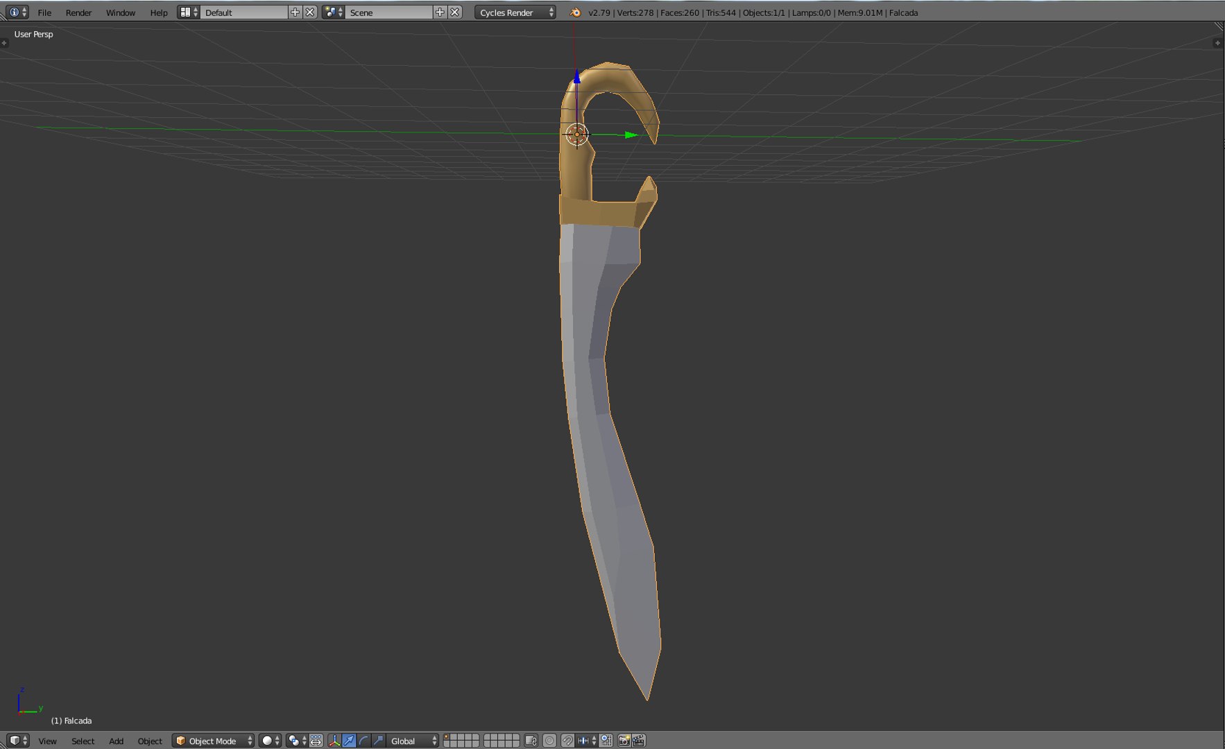 3D model kit 2 curved blades - TurboSquid 1263851