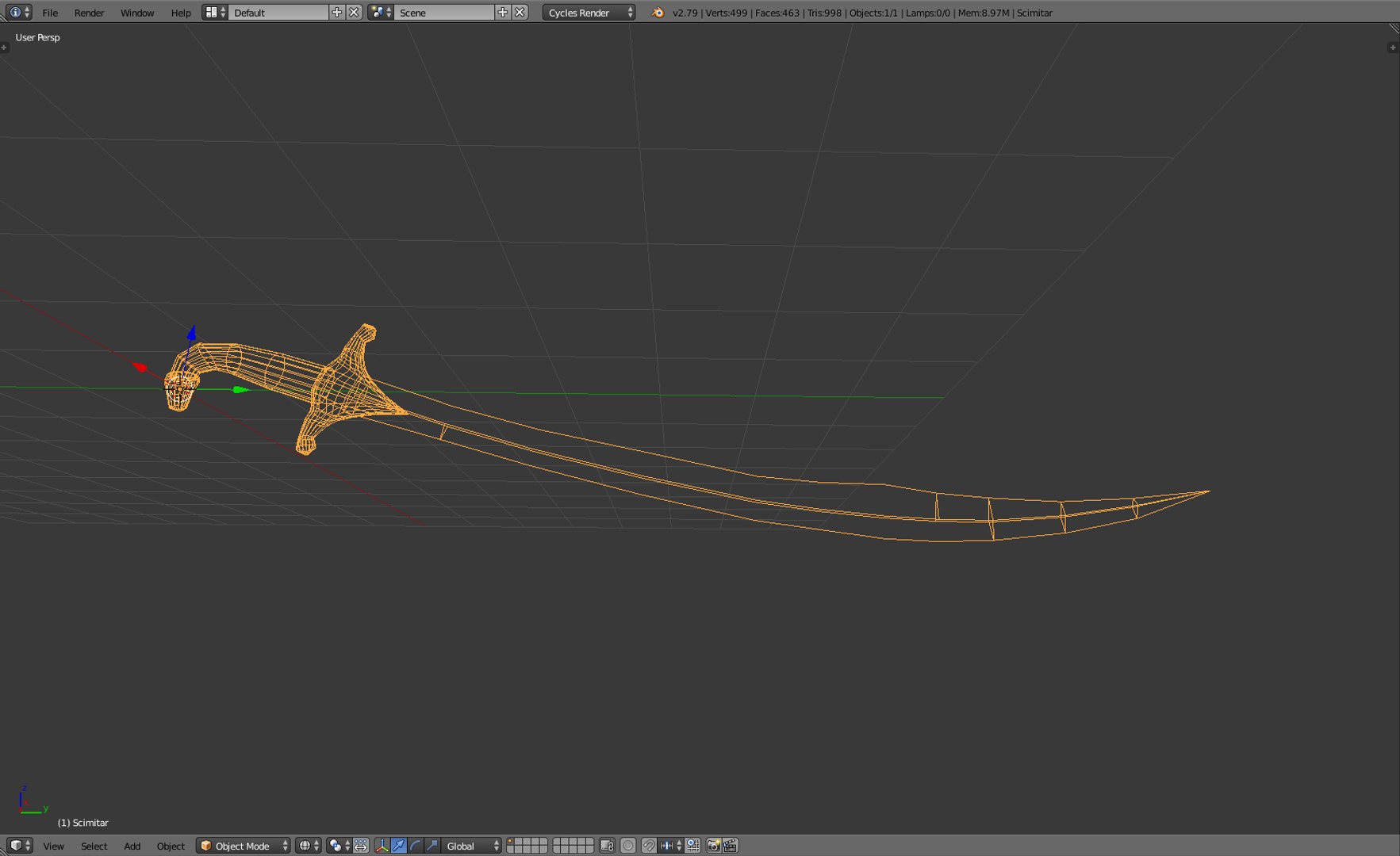 3D model kit 2 curved blades - TurboSquid 1263851