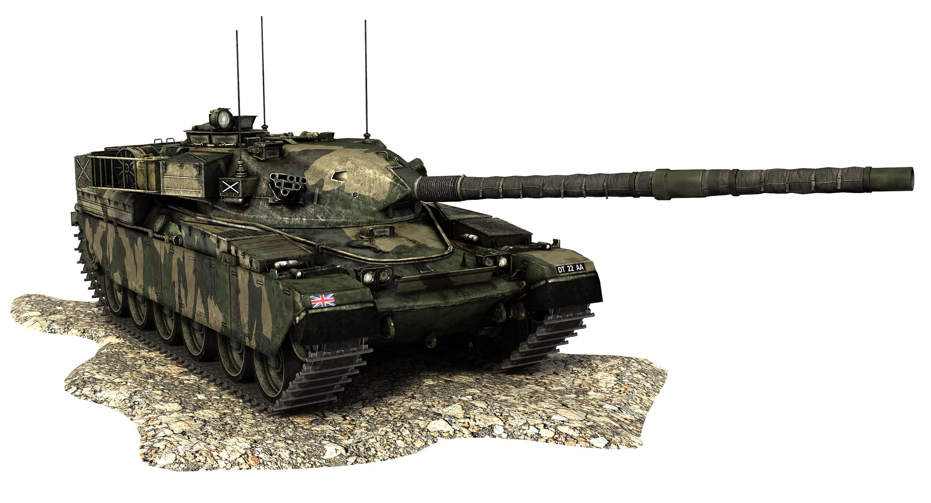 3d Model Chieftain Battle Tank United Kingdom