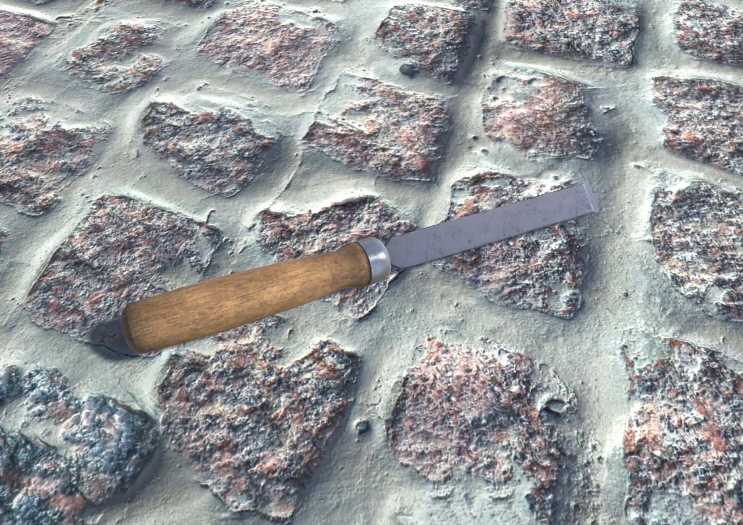 3d construction chisel pbr