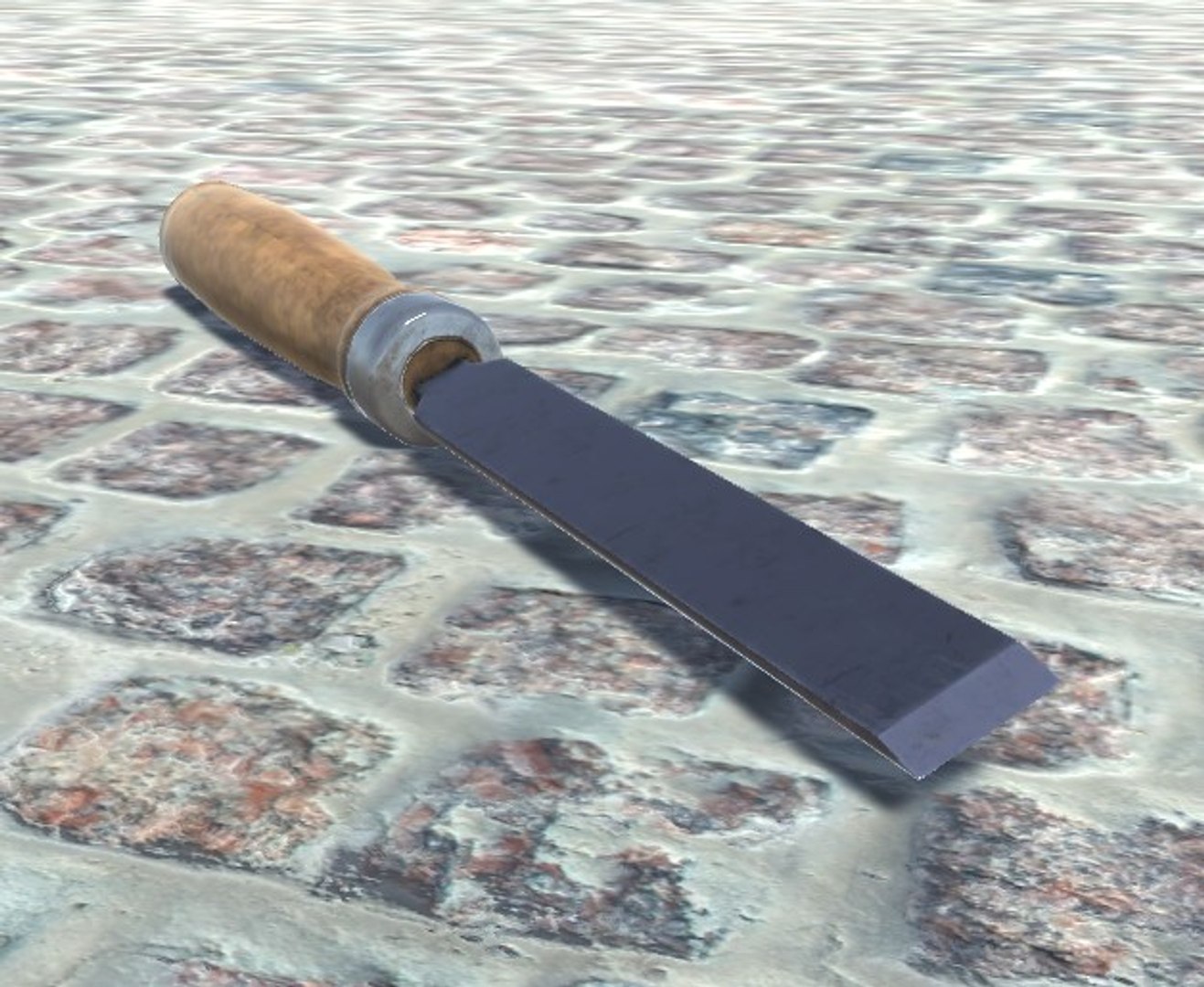 3d construction chisel pbr