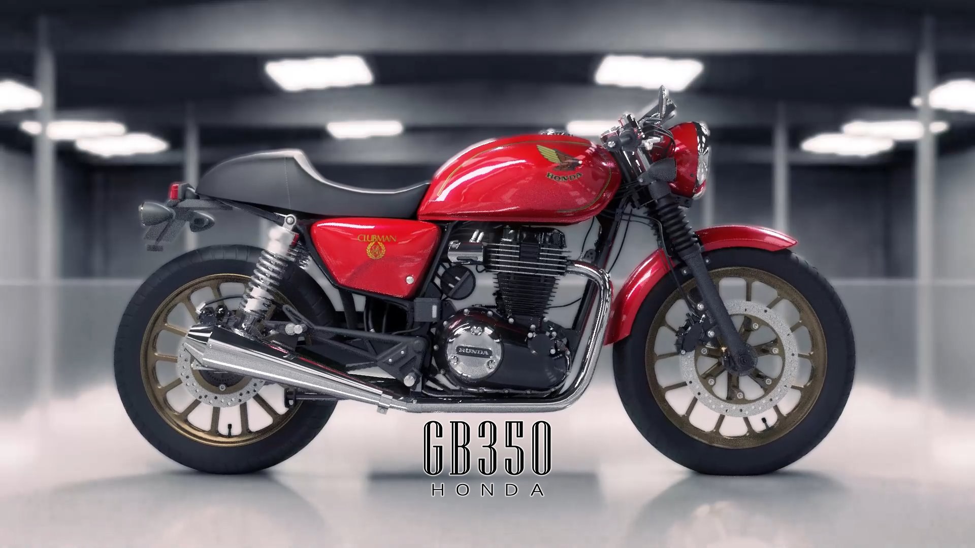 Honda CB350 Cafe Racer edition motorcycle JPN name GB350 Low-poly 3D ...