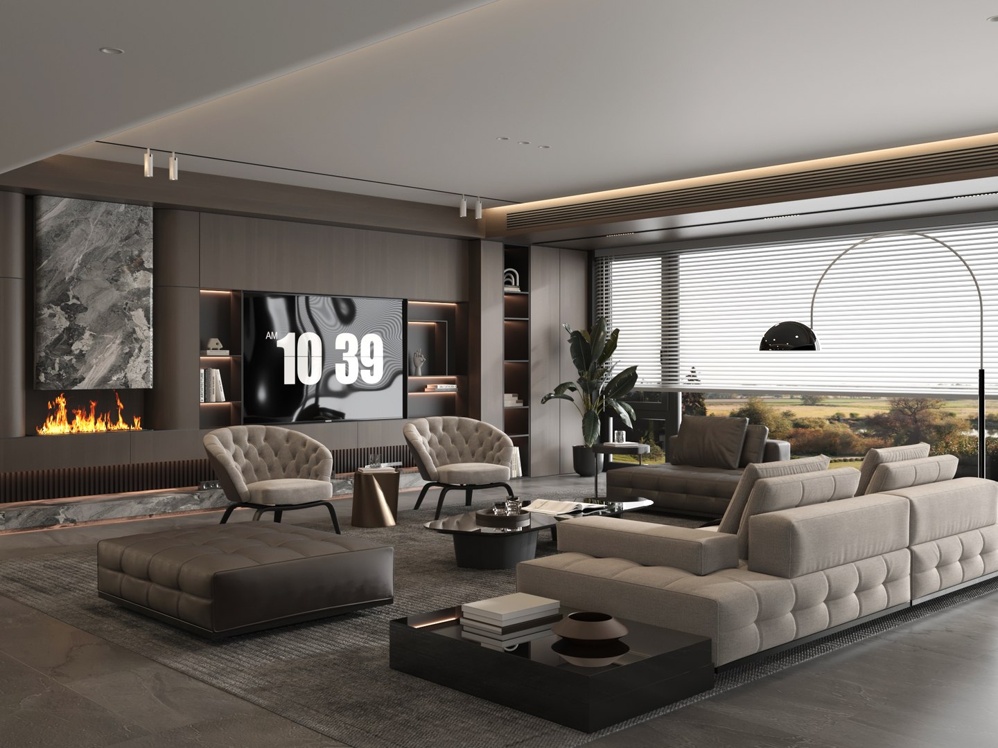 Modern Cream-style Living Room Collection 3D - TurboSquid 2374884