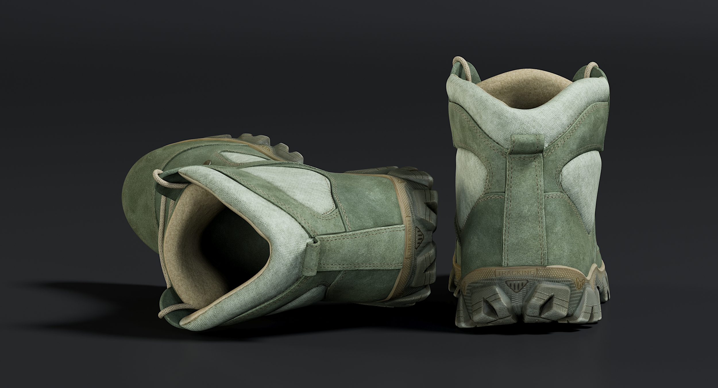 3D realistic boots green model - TurboSquid 1430180