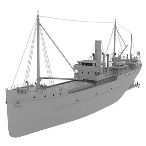 3D laker steam cargo steamer - TurboSquid 1571818