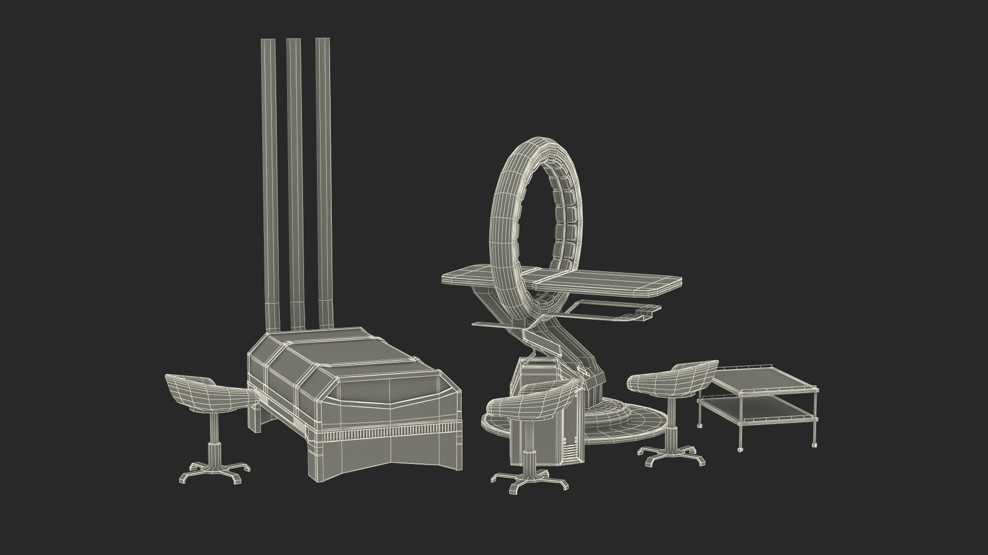 3D Futuristic First Aid Clinic Equipment - TurboSquid 2319818