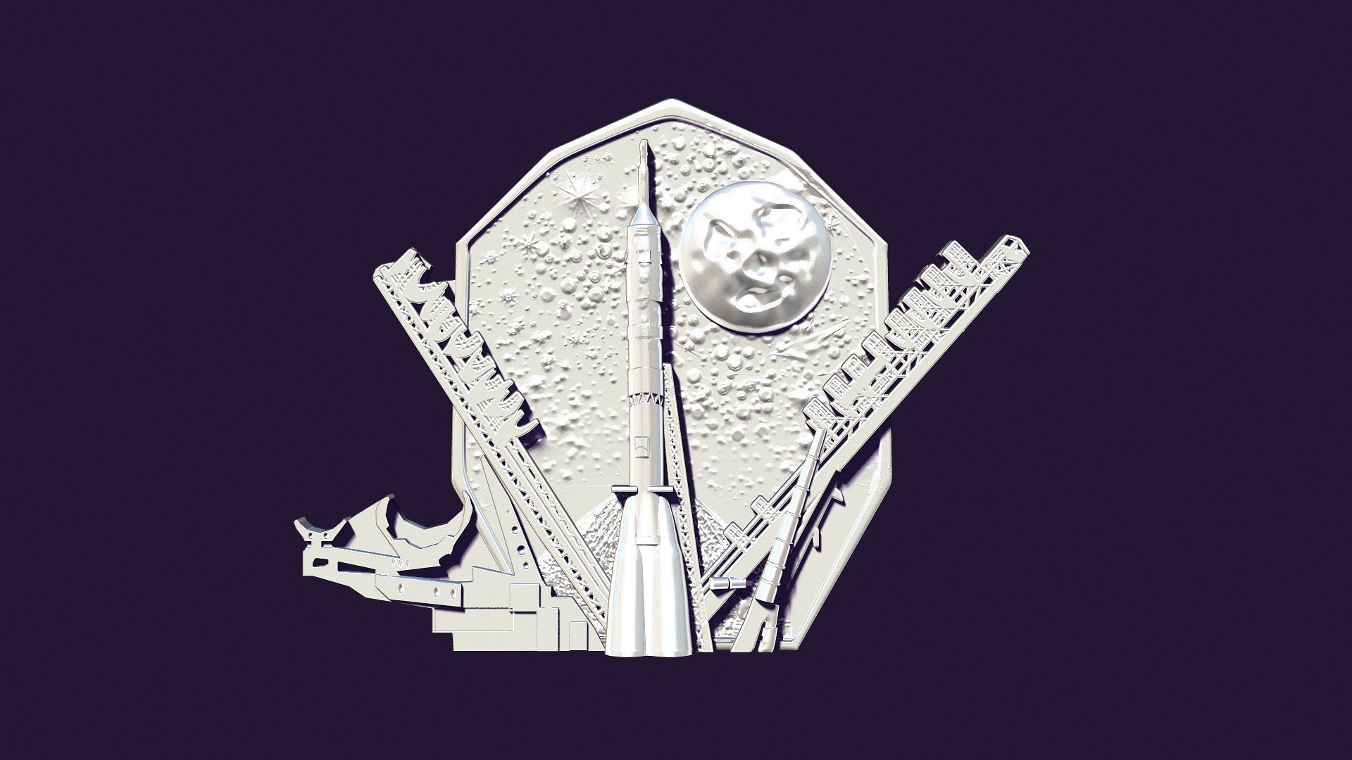 Rocket At Launch Icon For Casting 3D Model - TurboSquid 2171345