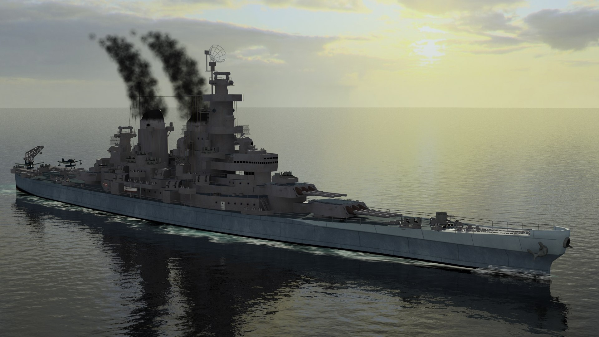 Battleship Missouri BB63 3D - TurboSquid 2393491