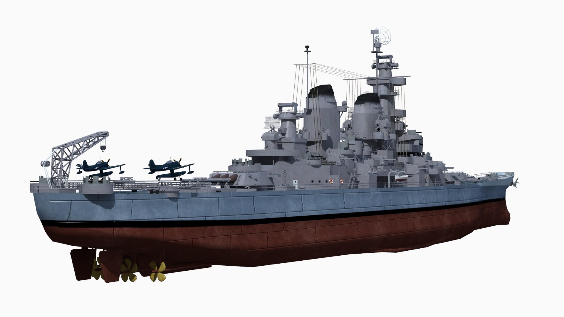 Battleship Missouri BB63 3D - TurboSquid 2393491