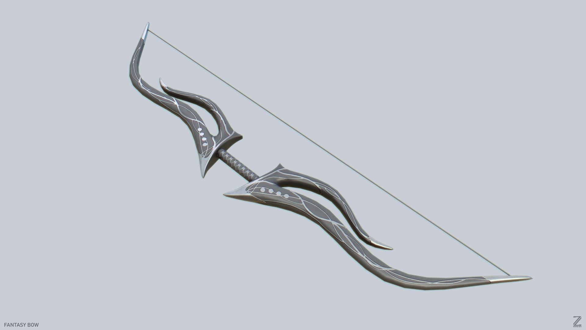 3D Fantasy Bow - TurboSquid 2241635