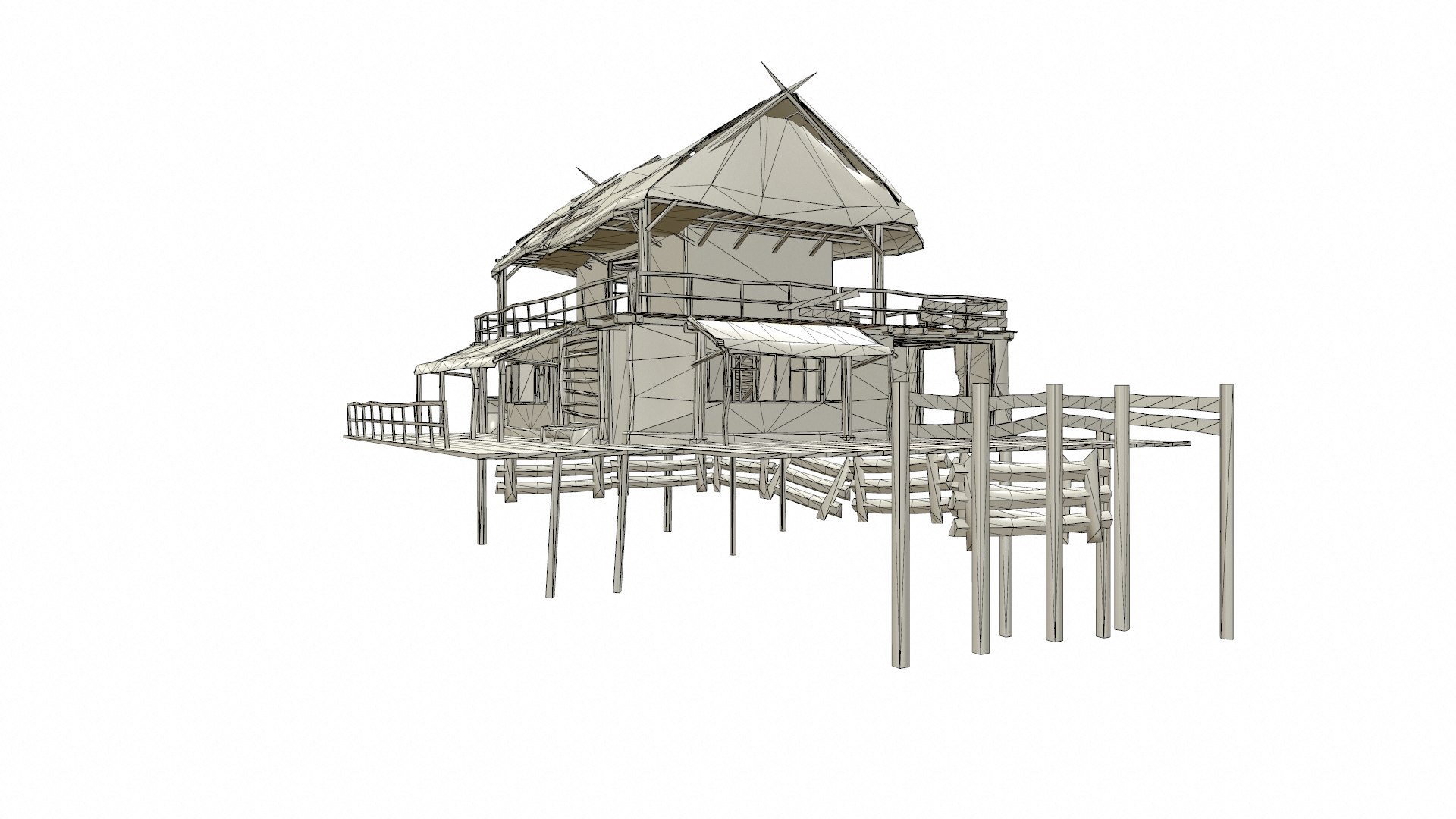 Swamp House Pbr 3D Model - TurboSquid 1565471