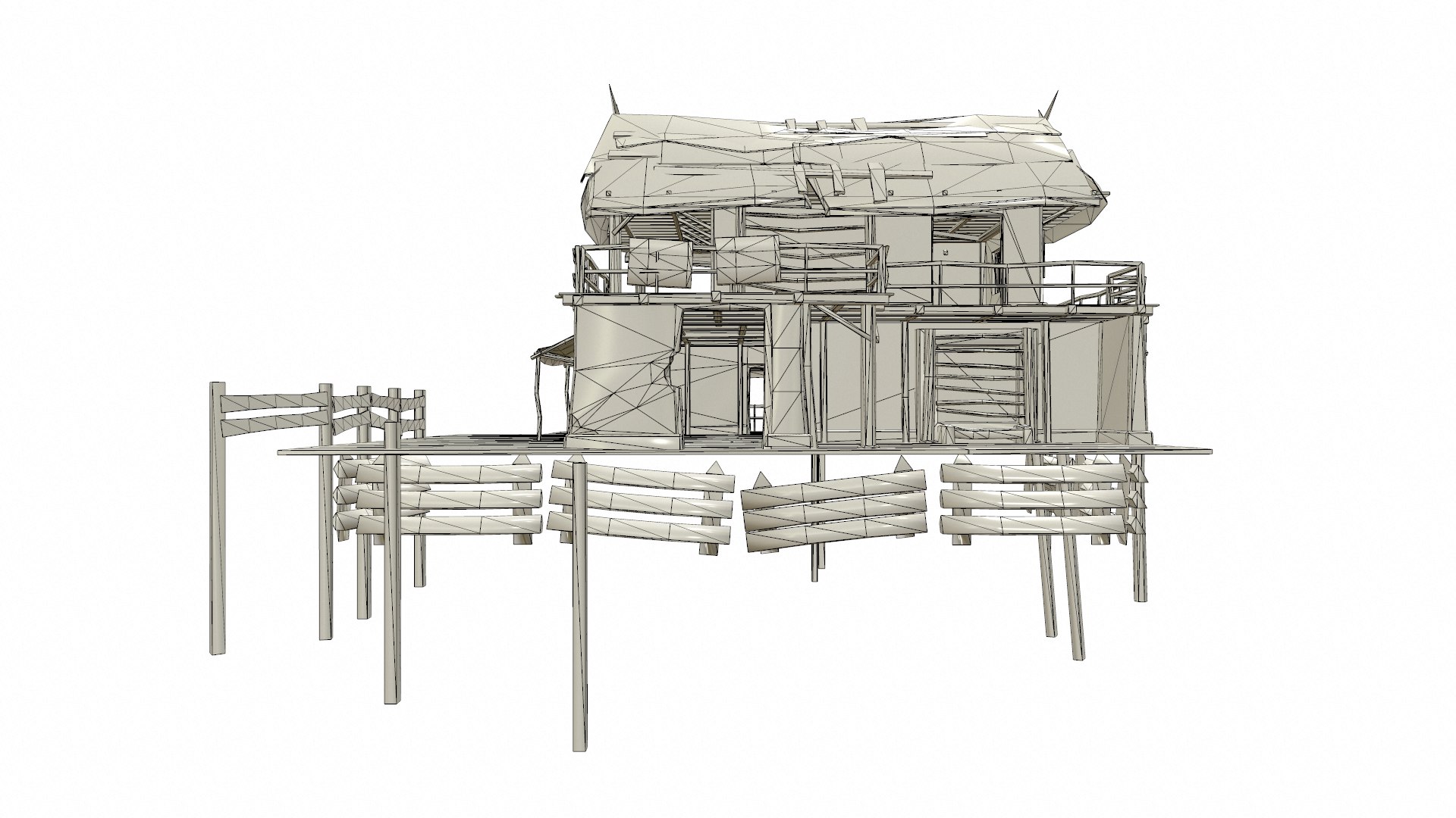 Swamp House Pbr 3D Model - TurboSquid 1565471