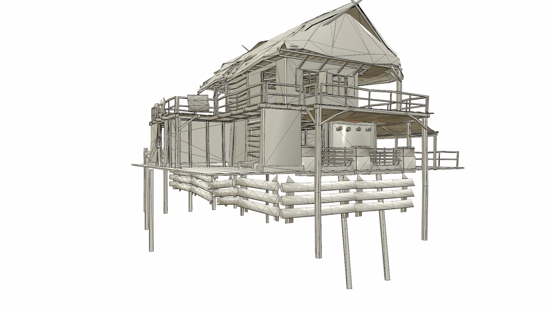 Swamp House Pbr 3D Model - TurboSquid 1565471