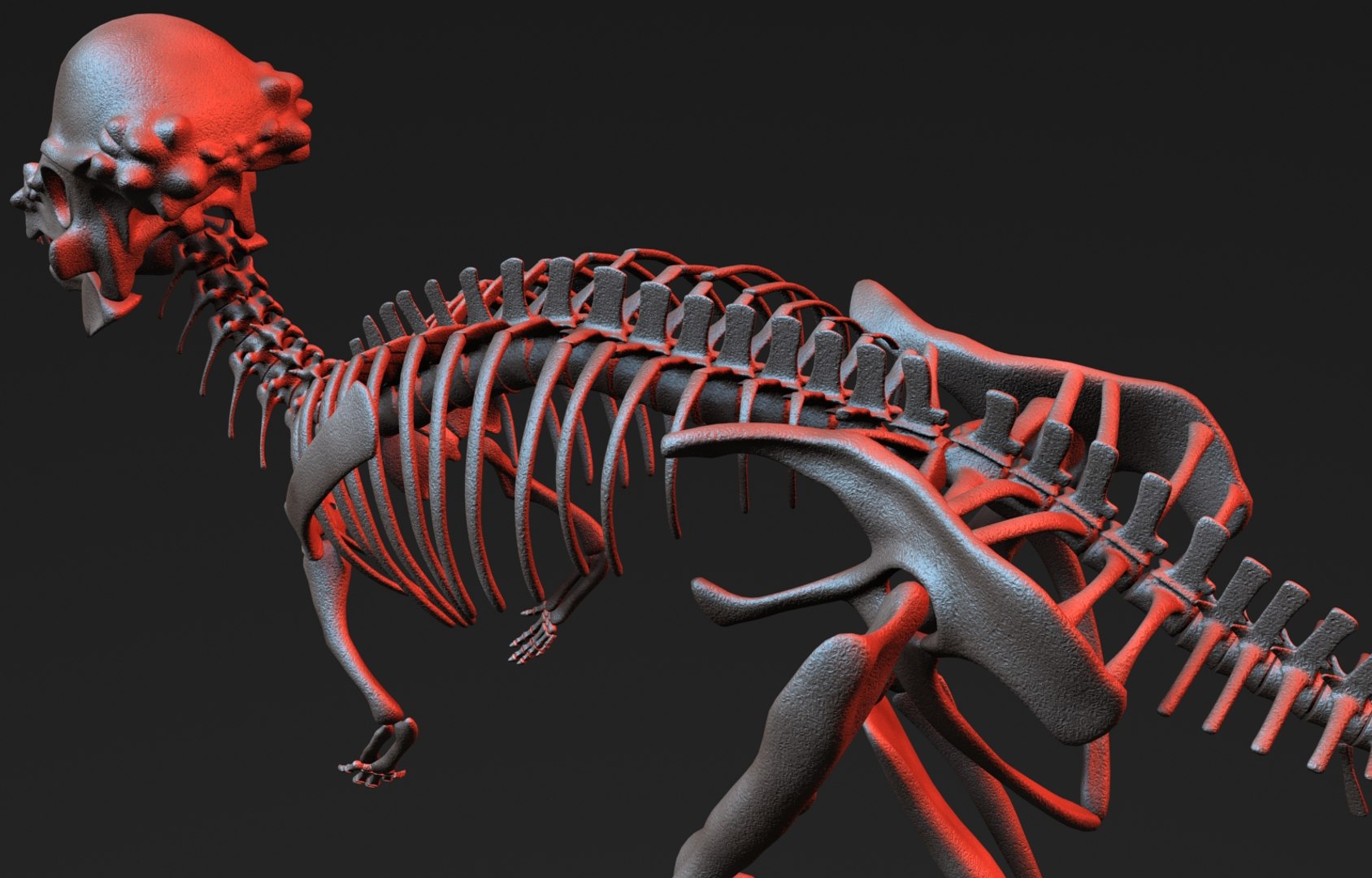 Pachycephalosaurus skeleton 3D - TurboSquid 1228777