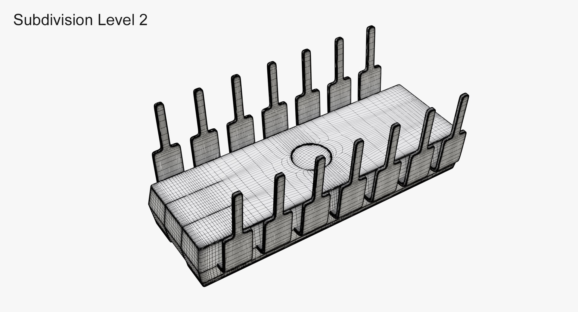 3D Electronic Chip DIP-14 Model - TurboSquid 1831257