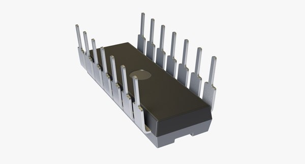 3D Electronic Chip DIP-14 model - TurboSquid 1831257
