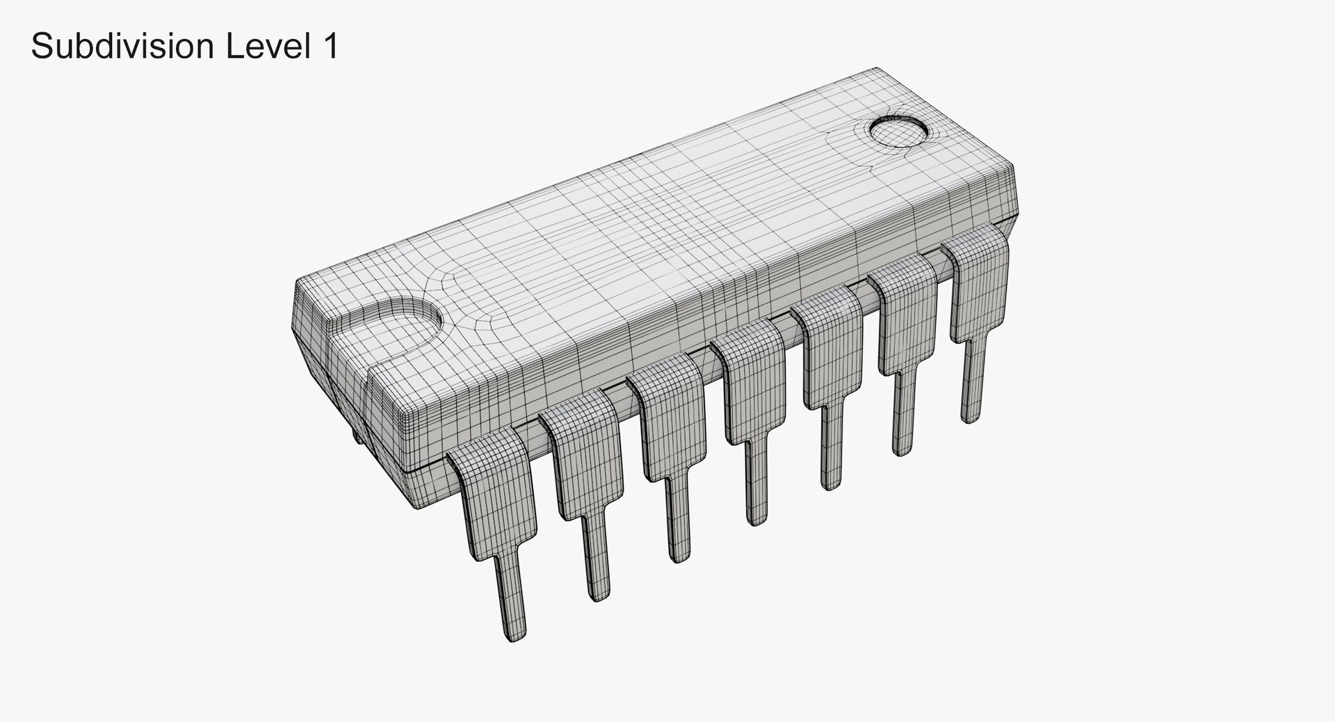 3D Electronic Chip DIP-14 Model - TurboSquid 1831257
