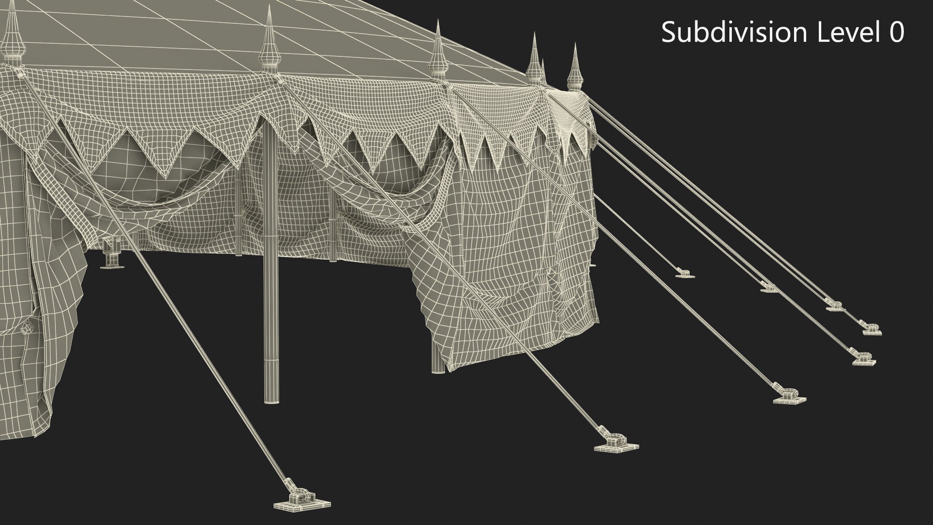 Circus Tent Tricolor Model - TurboSquid 2248562