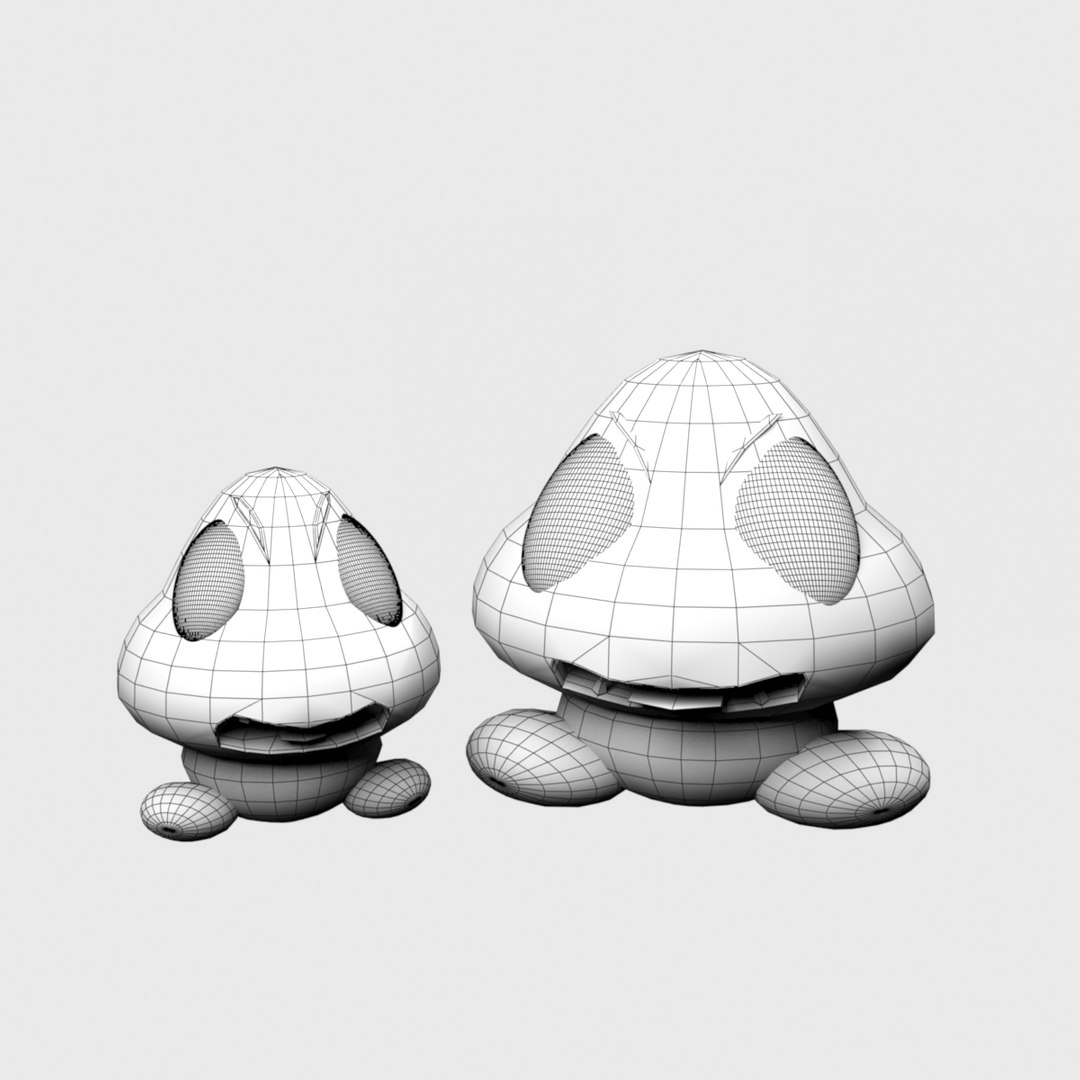 3d model creature goombas