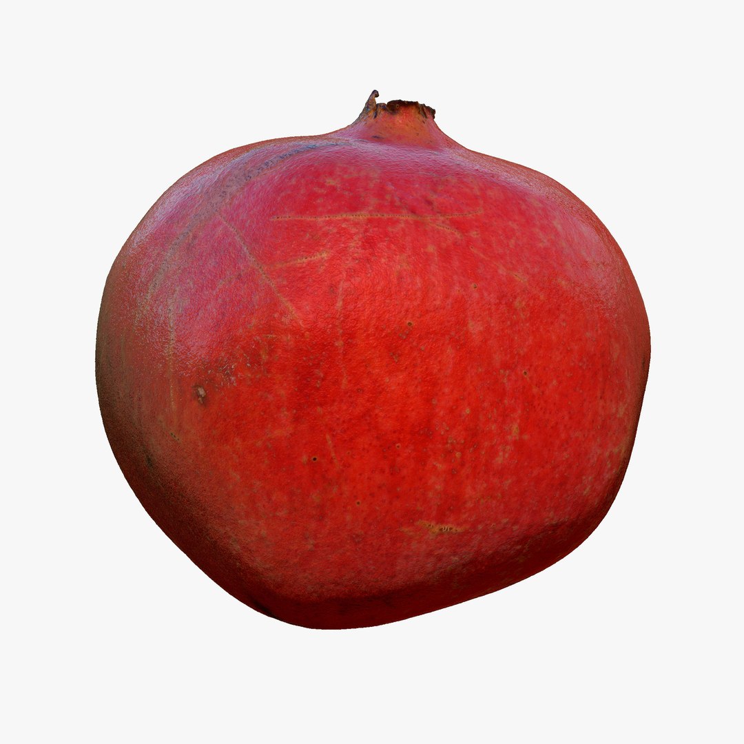 3d Pomegranate Cleaned Retopologized Scan Model